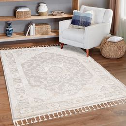 Hochflor-Teppich my home, B:160cm H:20mm L:230cm, beige, Obermaterial: 55% Polypropylen, 45% Sisal, Teppiche, "Bjelle", L&auml;ufer, Boho-Stil, Ornamente,