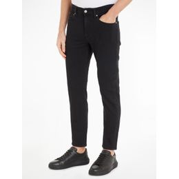 Herren Slim-fit-Jeans "SLIM TAPER", schwarz, Gr. 31, Calvin Klein Jeans, unifarben, Denim/Jeans, Obermaterial: 99% Baumwolle, 1% Elasthan, Jeans, mit