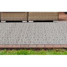 Teppich Calo-deluxe, B:80cm H:10mm L:150cm, grau, Kunstfaser, Wohnzimmer, Teppiche, "Rico 303", In- und Outdoor geeignet, pflegeleicht, Wohnzimmer