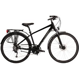KROSS Trekkingrad "Trekkingrad Trans 5.0 schwarz 24 Gänge", 48cm, 28 Zoll (71,12cm) hinten: 28 Zoll (71,12cm), schwarz, Fahrräder