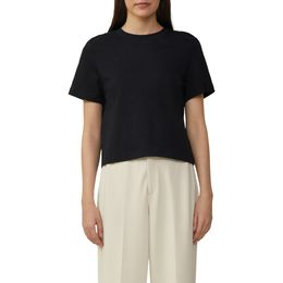 s.Oliver Damen T-Shirt, schwarz, Gr. 38, unifarben, Jersey, Obermaterial: 100% Baumwolle, Shirts, mit halbem Arm