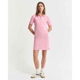 Gant Damen Polokleid "SHIELD SS PIQUE POLO DRESS", pink, Gr. XS, Web, Obermaterial: 100% Baumwolle, Kleider