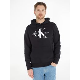 Herren Kapuzensweatshirt "CORE MONOGRAM HOODIE", schwarz, Gr. L, Calvin Klein Jeans, unifarben, Sweatware, Obermaterial: 100% Baumwolle, Sweatshirts,