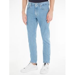 Herren Slim-fit-Jeans "SLIM TAPER", blau, Gr. 30, Calvin Klein Jeans, unifarben, Denim/Jeans, Obermaterial: 99% Baumwolle, 1% Elasthan, Jeans, mit