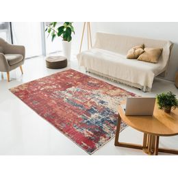 Teppich, B:68cm H:8mm L:140cm, bunt, Gallery M BRANDED BY MUSTERRING, Kunstfaser, Wohnzimmer, Teppiche, "Corso", Kurzflor, Vintage, Wohnzimmer