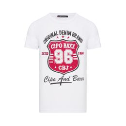 Cipo & Baxx CIPO & BAXX T-Shirt Herren Gr&ouml;&szlig;e XXL rot / schwarz / wei&szlig;