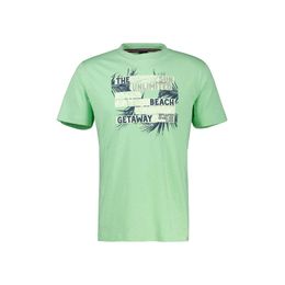 Lerros T-Shirt mit sommerlichem Brustprint Herren Gr&ouml;&szlig;e XXXL mint