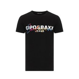 Cipo & Baxx CIPO & BAXX T-Shirt Herren Gr&ouml;&szlig;e S mischfarben / schwarz / wei&szlig;