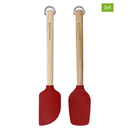 KitchenAid 2tlg. Teigschaber-Set in Hellbraun/ Rot - 10% | Kuechenhelfer