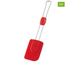 Dr. Oetker 2er-Set: Silikon-Teigschaber "Flexxibel" in Rot - (L)26,5 cm - 12% | Kuechenhelfer