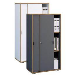 Vcm B&uuml;roschrank mit 3 F&auml;chern moderner Aktenschrank mit Schiebet&uuml;ren Ma&szlig;e ca. H. 110 x B. 60 x T. 37 cm&ndash; Salia 3-Fach