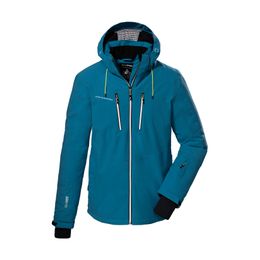 Skijacke Killtec "KSW 44 MN SKI JCKT", Herren, Gr. XXL, blau (mittelblau), Oberstoff: 100% Polyester, Futter: 100% Polyester, Wattierung: 100% Polyester, Jacken, Wasserdichte, atmungsaktive Funktionsjacke mit abnehmbarer Kapuze