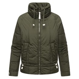 Steppjacke Navahoo "Luftzauber 14", Damen, Gr. M (38), gr&uuml;n (olivgr&uuml;n), Obermaterial: 100% Polyester. Innenfutter: 100% Polyester. &Auml;rmelfutter: 100% Polyester. Wattierung: 100% Polyester, oversize h&uuml;ftlang, hoch geschlossener Ausschnitt, &Auml;rmel ohne &Auml;rmelschlitz normaler Saum, Jacken Steppjacke, Gesteppte Damen &Uuml;bergangsjacke