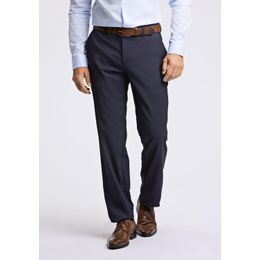 Anzughose LINDBERGH "LINDBERGH Anzughose", Herren, Gr. 25, blau (dk blau mix), Obermaterial: 54% Polyester, 44% Wolle, 2% Elasthan; Futter: 95% Polyester, 5% Elasthan, Hosen Anzughose