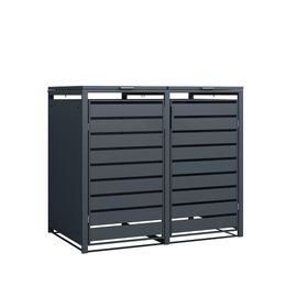 WESTMANN Mülltonnenbox 'Kubus' anthrazit Stahl 132 x 80 x 116 cm