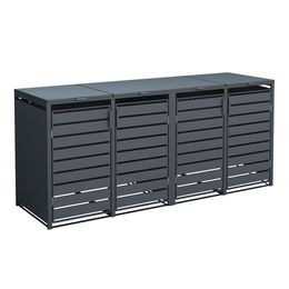 WESTMANN Mülltonnenbox 'Kubus' anthrazit Stahl 264 x 80 x 116 cm
