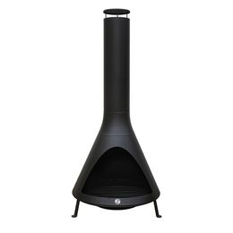 WESTMANN Gartenkamin schwarz Stahl 70 x 70 x 160 cm