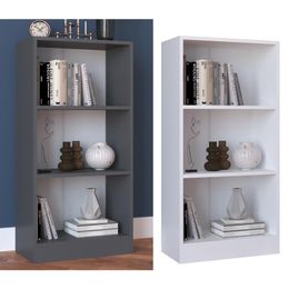 Vcm Holz Aufbewahrung Stand Regal Bücherregal Deko Bücher Standregal Dilos M 3-fach