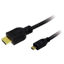 LogiLink HDMI Anschlusskabel HDMI-A Stecker, HDMI-Micro-D Stecker 2.00 m Schwarz CH0032 4K UHD HDMI-Kabel