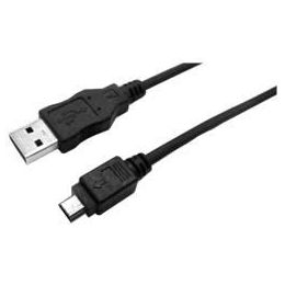 LogiLink USB-Kabel USB 2.0 USB-A Stecker, USB-Mini-B Stecker 3.00 m Schwarz CU0015