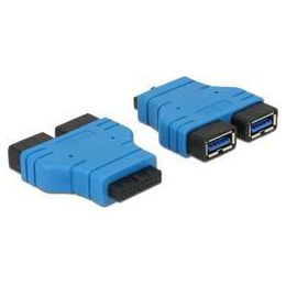 Delock USB 2.0 Adapter [1x USB 3.0 Pfostenbuchse 19pol. - 2x USB 3.0 Buchse A] 65670 0 m