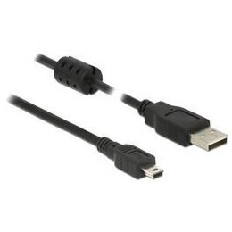Delock USB-Kabel USB 2.0 USB-A Stecker, USB-Mini-B Stecker 1.50 m Schwarz 84913