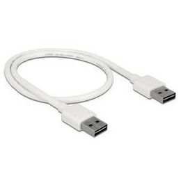 Delock USB-Kabel USB 2.0 USB-A Stecker, USB-A Stecker 0.50 m Wei&szlig; 85192