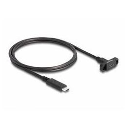 Delock USB-C&reg; Kabel USB 3.2 Gen2 USB-C&reg; Buchse, USB-C&reg; Stecker 1.00 m Schwarz 87824