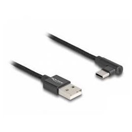 Delock USB-Kabel USB 2.0 USB-A Stecker, USB-C&reg; Stecker 0.50 m Schwarz 80029