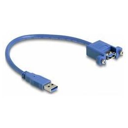 Delock USB-Kabel USB-A Stecker, USB-A Buchse 0.25 m Blau 86994