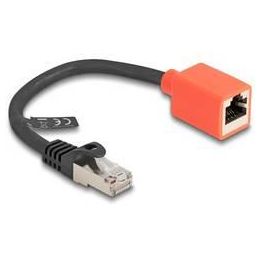 Delock 88197 RJ45 Netzwerkkabel, Patchkabel CAT 6a S/FTP 0.20 m Schwarz, Rot 1 St.