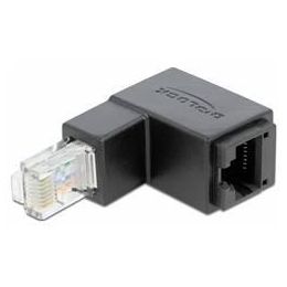 Delock RJ45 Netzwerk Adapter CAT 6 [1x RJ45-Buchse - 1x RJ45-Stecker] Schwarz