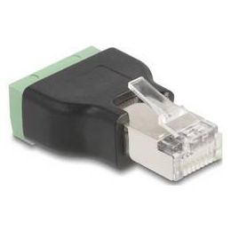 Delock Netzwerk Adapter [1x RJ45-Stecker - 1x Schraubklemmen] Schwarz-Gr&uuml;n