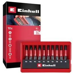 Einhell Impact Bit Taschenbox 10tlg 118653 Bit-Set 1/4 (6.3 mm), PH, PZ, Sechskant, TX