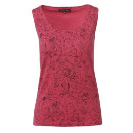 Koroshi Top 'GURTBAND' Damen Gr&ouml;&szlig;e L fuchsia / schwarz