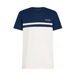 Tommy Hilfiger T-Shirt Herren Gr&ouml;&szlig;e M marine / wei&szlig;meliert