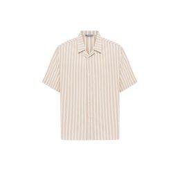 Dandalo Hemd Herren Gr&ouml;&szlig;e L beige / wei&szlig;