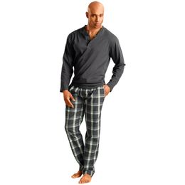 H.I.S. H.I.S Pyjama Herren Gr&ouml;&szlig;e XXL grau / gr&uuml;n
