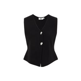 We Studio Strickweste 'THE STATEMENT GILET' Damen Gr&ouml;&szlig;e XS schwarz