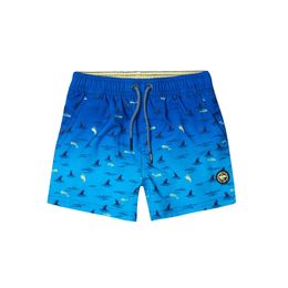 Koroshi Badeshorts Jungen Gr&ouml;&szlig;e 140 blau / azur / wei&szlig;