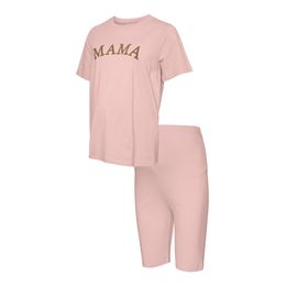 MAMALICIOUS Umstand Set 'MLKAJA' Damen Gr&ouml;&szlig;e XXL oliv / rosa