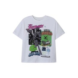 name it T-Shirt 'NKMJahi Minecraft' Jungen Gr&ouml;&szlig;e 158/164 dunkelgrau / gr&uuml;n / lila / wei&szlig;