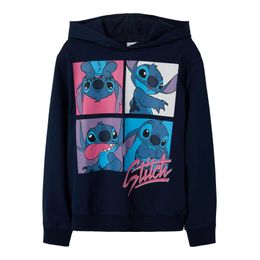 name it Sweatshirt 'NKFInga Stitch' M&auml;dchen Gr&ouml;&szlig;e 122/128 blau / marine / pink / wei&szlig;
