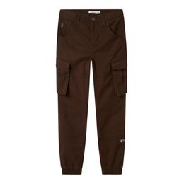 name it Pants 'Bamgo' girl size 122 Dark brown