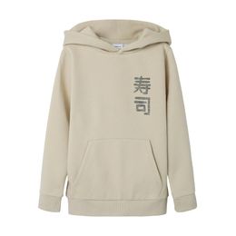 name it Sweatshirt 'NKMKian' Jungen Gr&ouml;&szlig;e 134/140 dunkelbeige / hellrot / schwarz / wei&szlig;