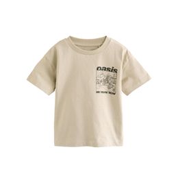 next Shirt Jungen Gr&ouml;&szlig;e 80 beige / schwarz