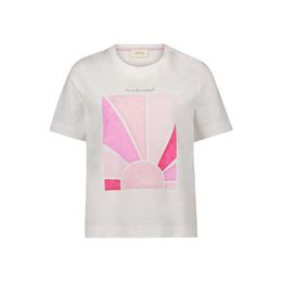 Cartoon T-Shirt Damen Gr&ouml;&szlig;e XL creme / pink / rosa