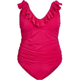 Swim By Zizzi Badeanzug 'Skitrin' Damen Gr&ouml;&szlig;e 10XL himbeer