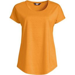 LANDS' END Shirt aus Baumwolle/Modal-Mix mit Ballettausschnitt, Damen,  Orange, Baumwolle/Baumwoll-Mischung/Baumwolle Modal, by Lands' End