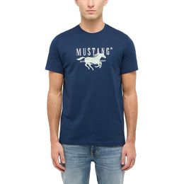Mustang Kurzarmshirt »Herren Style Austin« navy M M Lässiger Schnitt